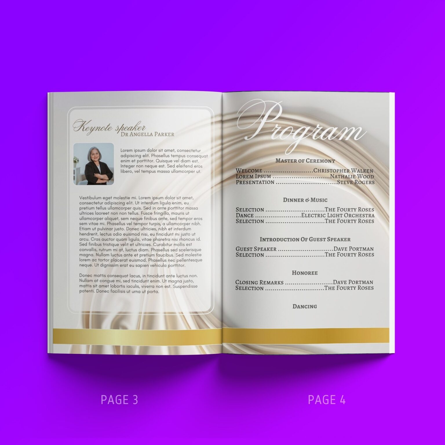 Customizable Anniversary Program Template | Ready for Canva