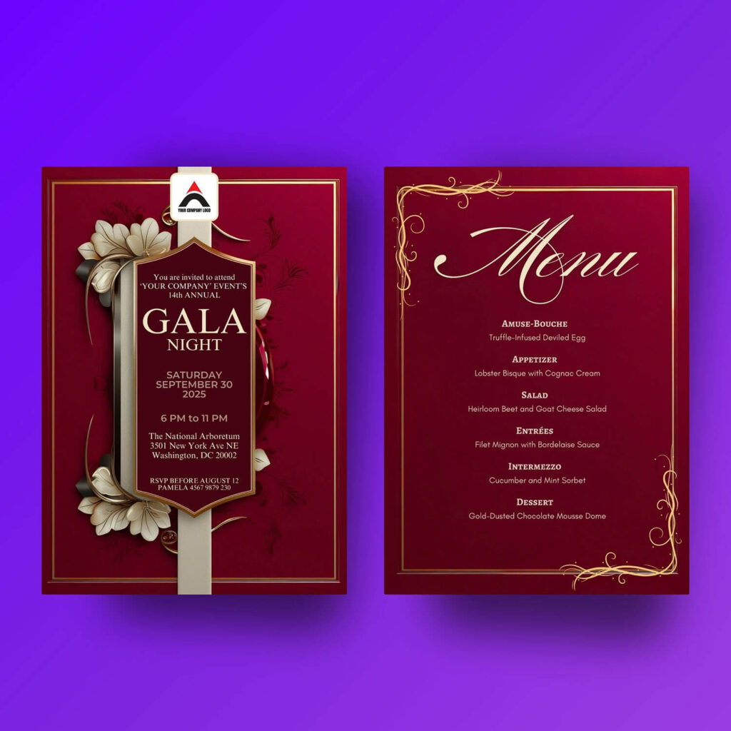 Gala Invitation Card Template DIY | Ready for Canva