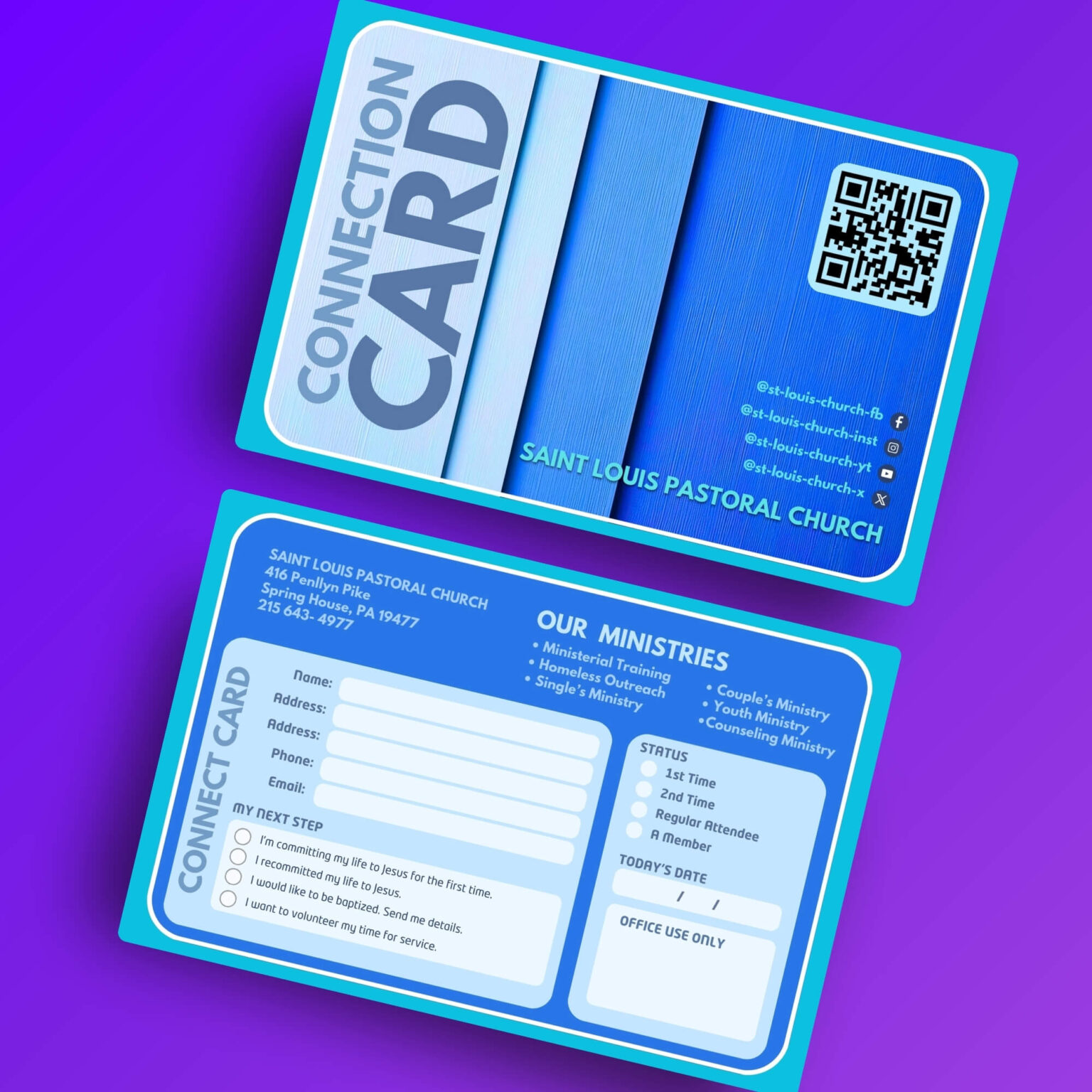 Church Connection Card Template Online | Ready for Canva
