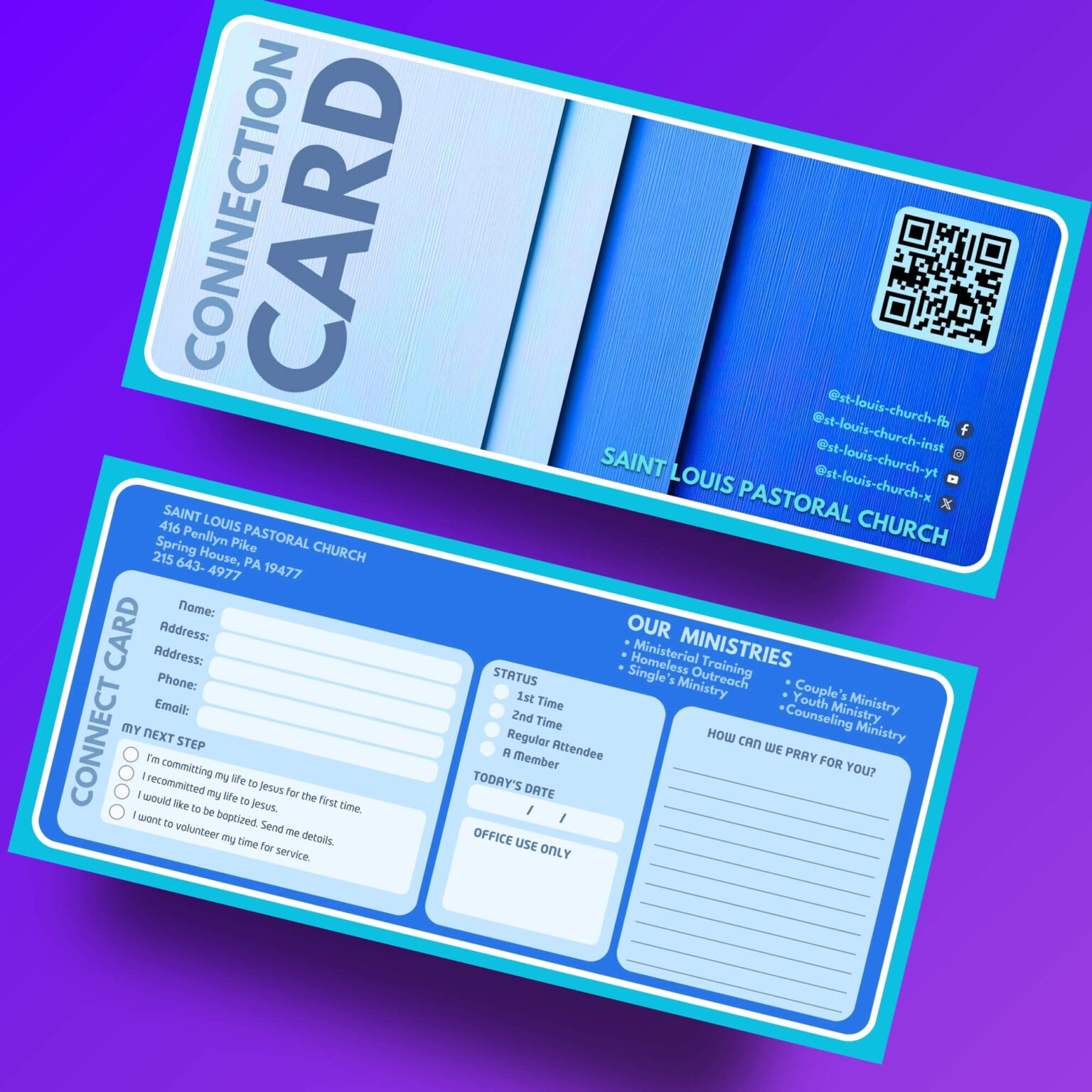 Church Connection Card Template Online | Ready for Canva